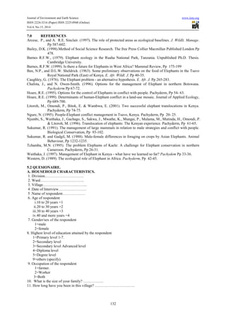 Impacts of elephants disturbances on local community | PDF