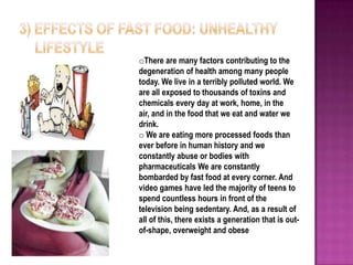 Impacts of fast foods | PPT
