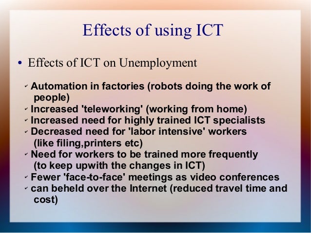 Impacts of ICT on social effects