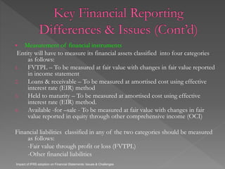 Impacts of ifrs adoption on financial statements | PPTX