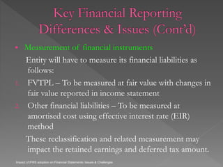 Impacts of ifrs adoption on financial statements | PPTX