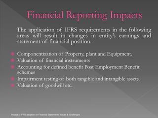 Impacts of ifrs adoption on financial statements | PPTX