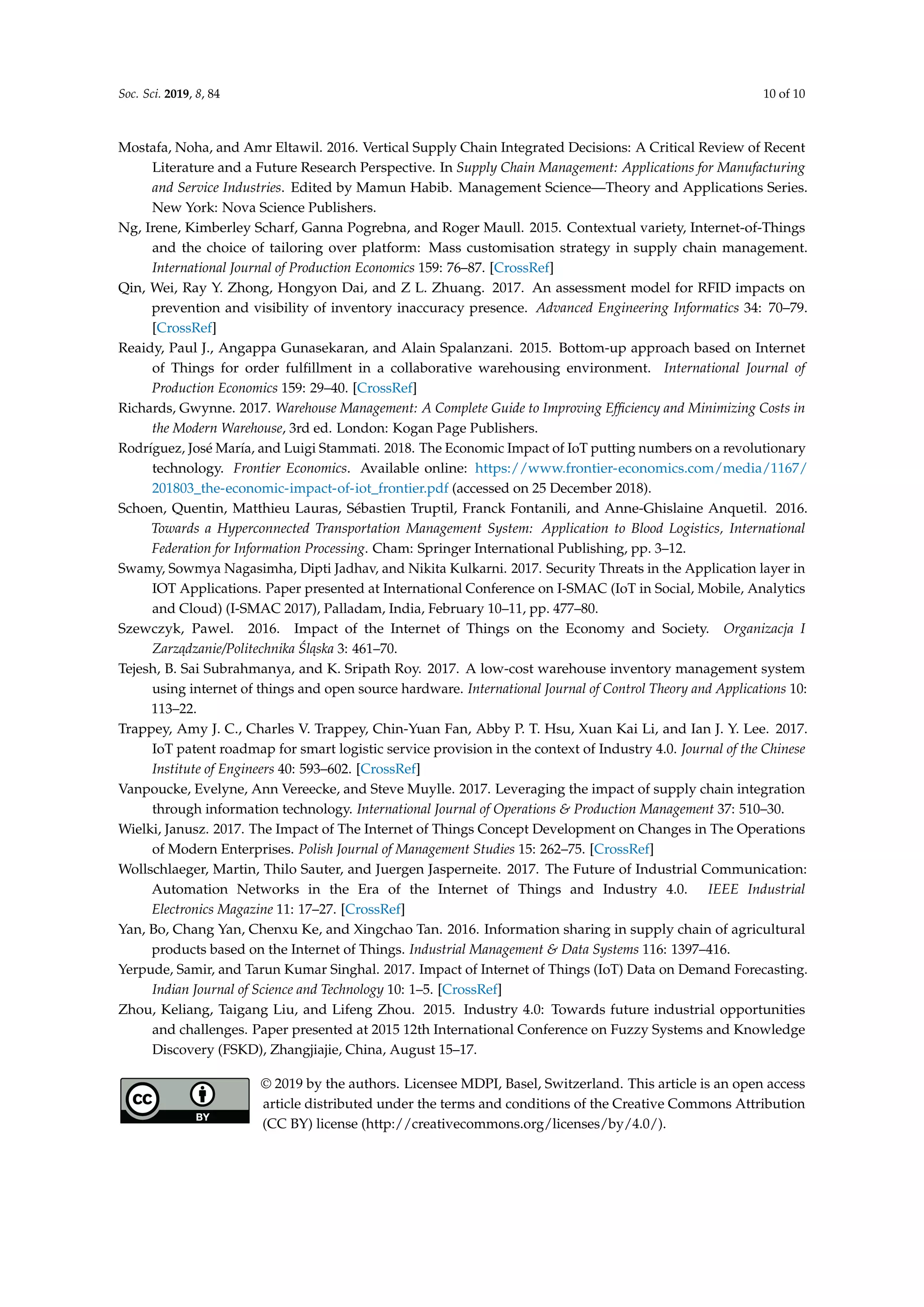 Impacts of internet of things on supply chains | PDF