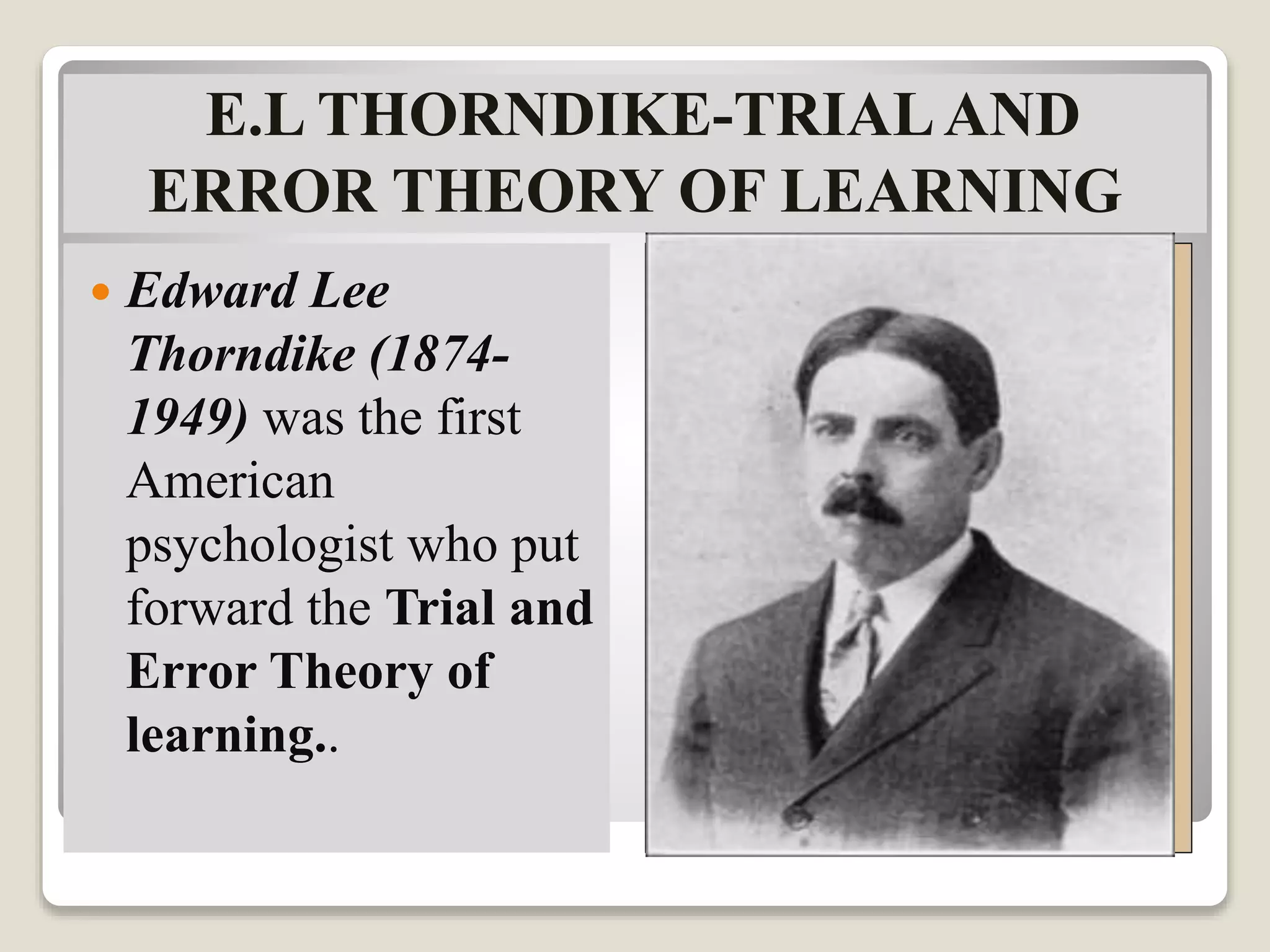 Impacts of laws of learning on classroom instruction | PPTX