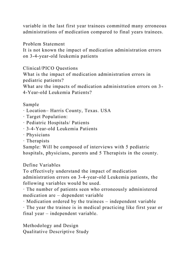 IMPACTS OF MEDICATION ADMINISTRATION ERROR 1.docx