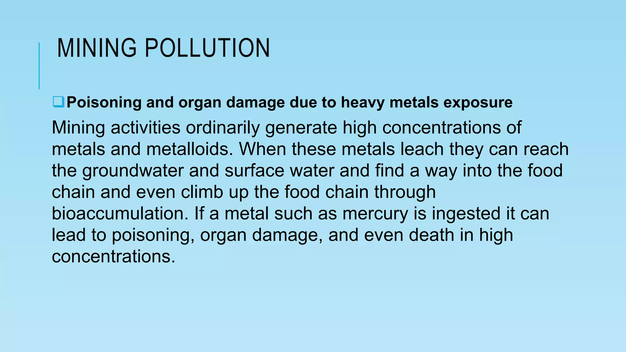 Impacts of mining on environment | PPTX