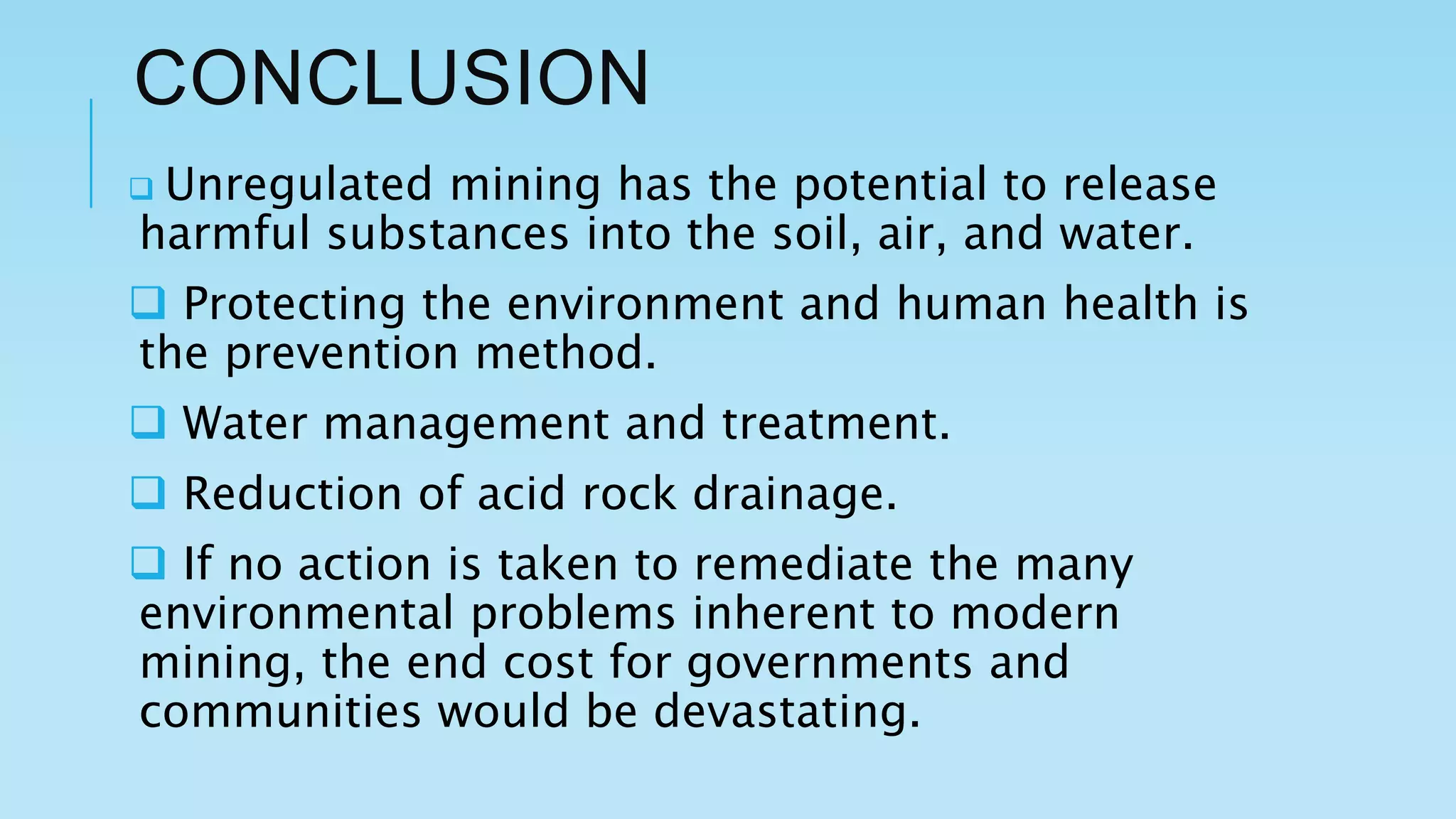 Impacts of mining on environment | PPTX