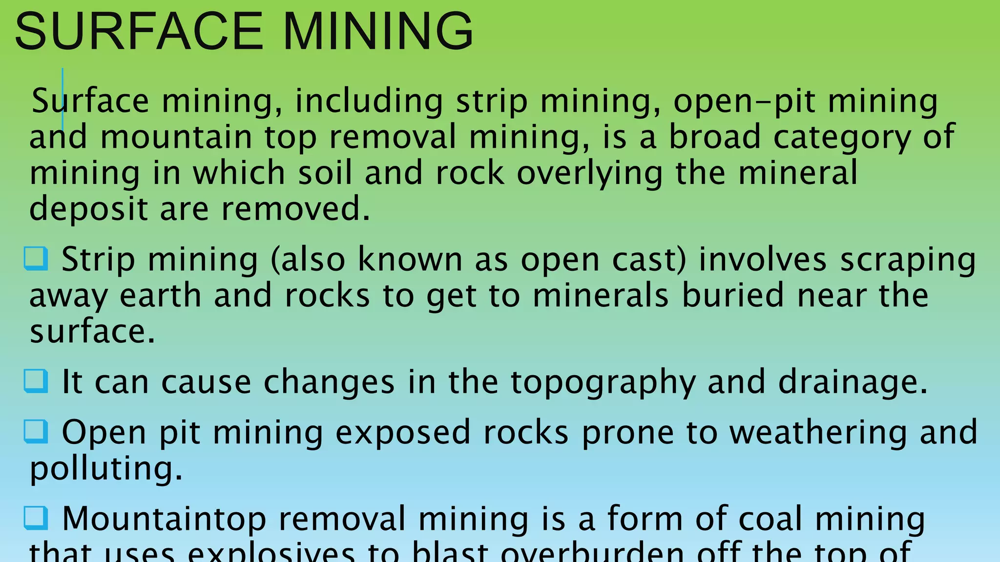 Impacts of mining on environment | PPTX | Lung and Respiratory Health ...