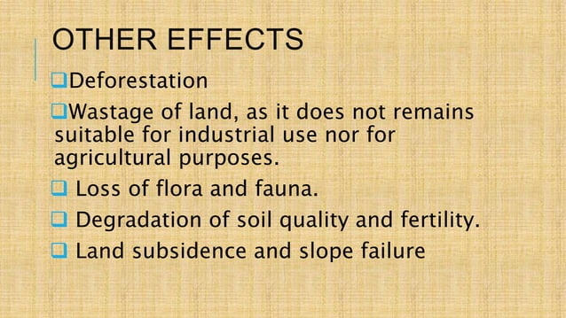 Impacts of mining on environment | PPTX | Lung and Respiratory Health ...