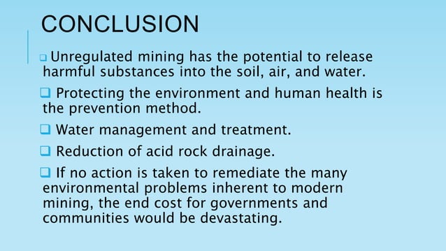Impacts of mining on environment | PPTX | Lung and Respiratory Health ...