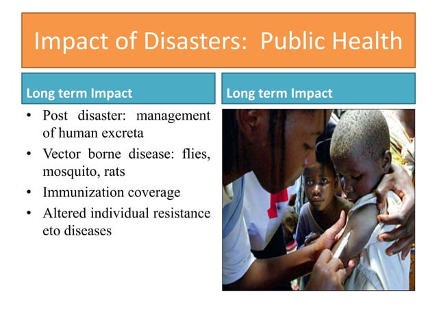 Impacts of natural disaster globally public health | PPTX | Infectious ...