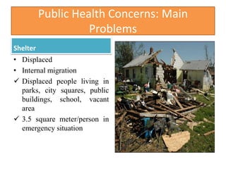 Impacts of natural disaster globally public health | PPTX
