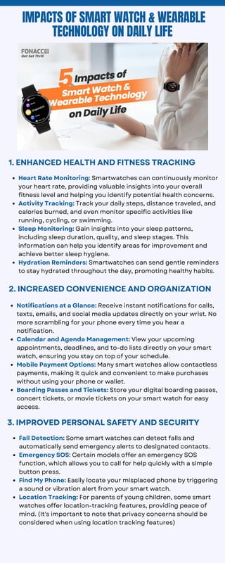 Impacts Of Smart Watch & Wearable Technology On Daily Life | PDF