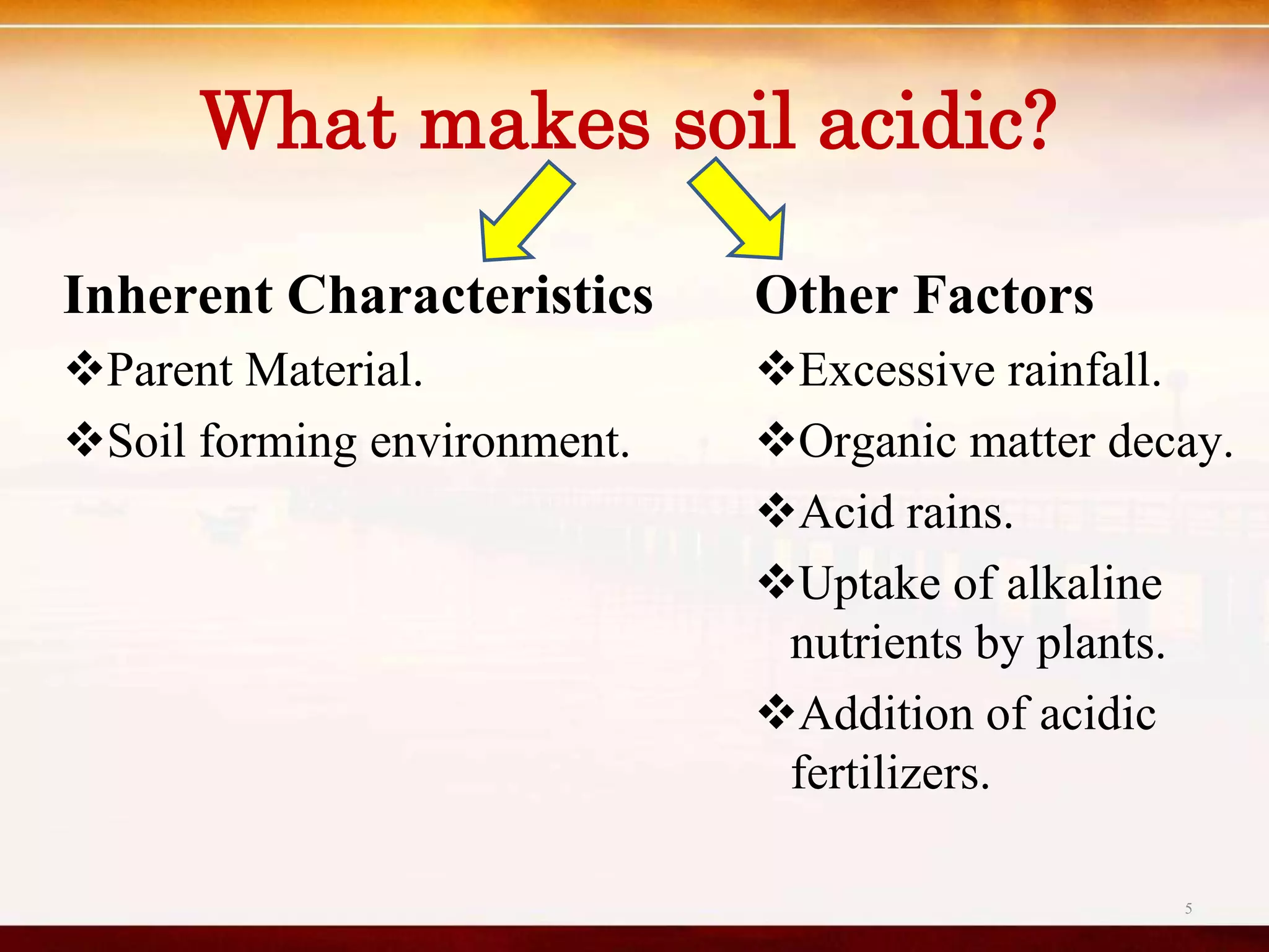 Impacts of soil acidity in wet zone Sri Lanka | PPTX