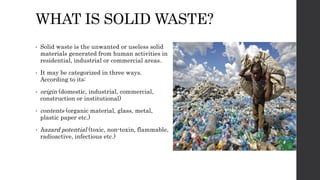 Impacts of solid waste(human, environment) | PPTX | Environmental ...