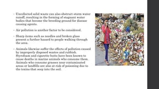 Impacts of solid waste(human, environment) | PPTX | Environmental ...