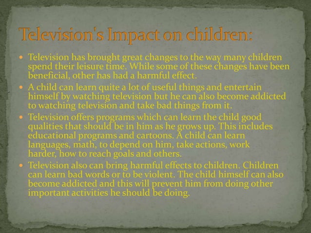 Impacts of television on our society (1) | PPTX | History | Genres