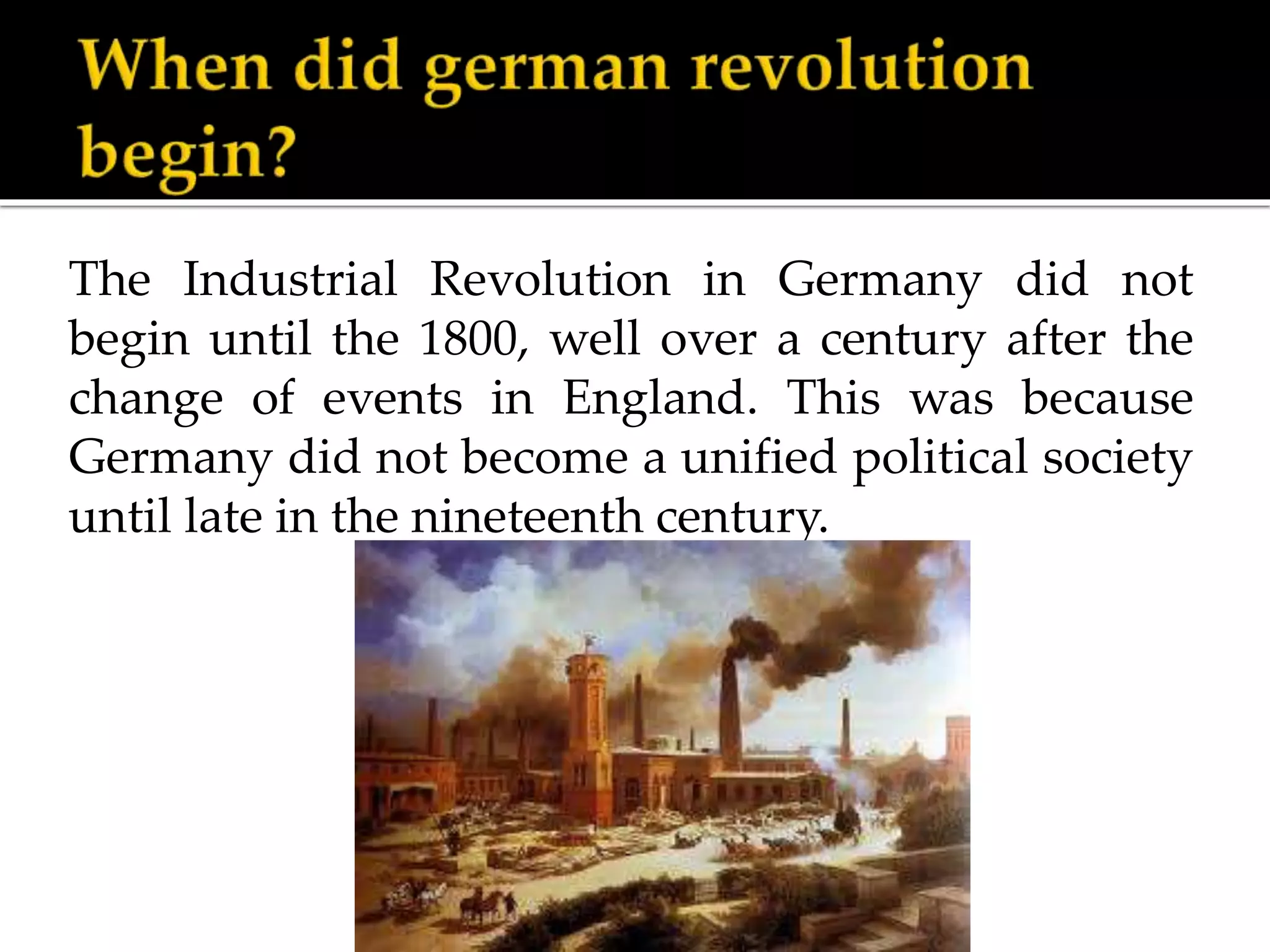 Impacts of the industrial revolution in germany | PPTX