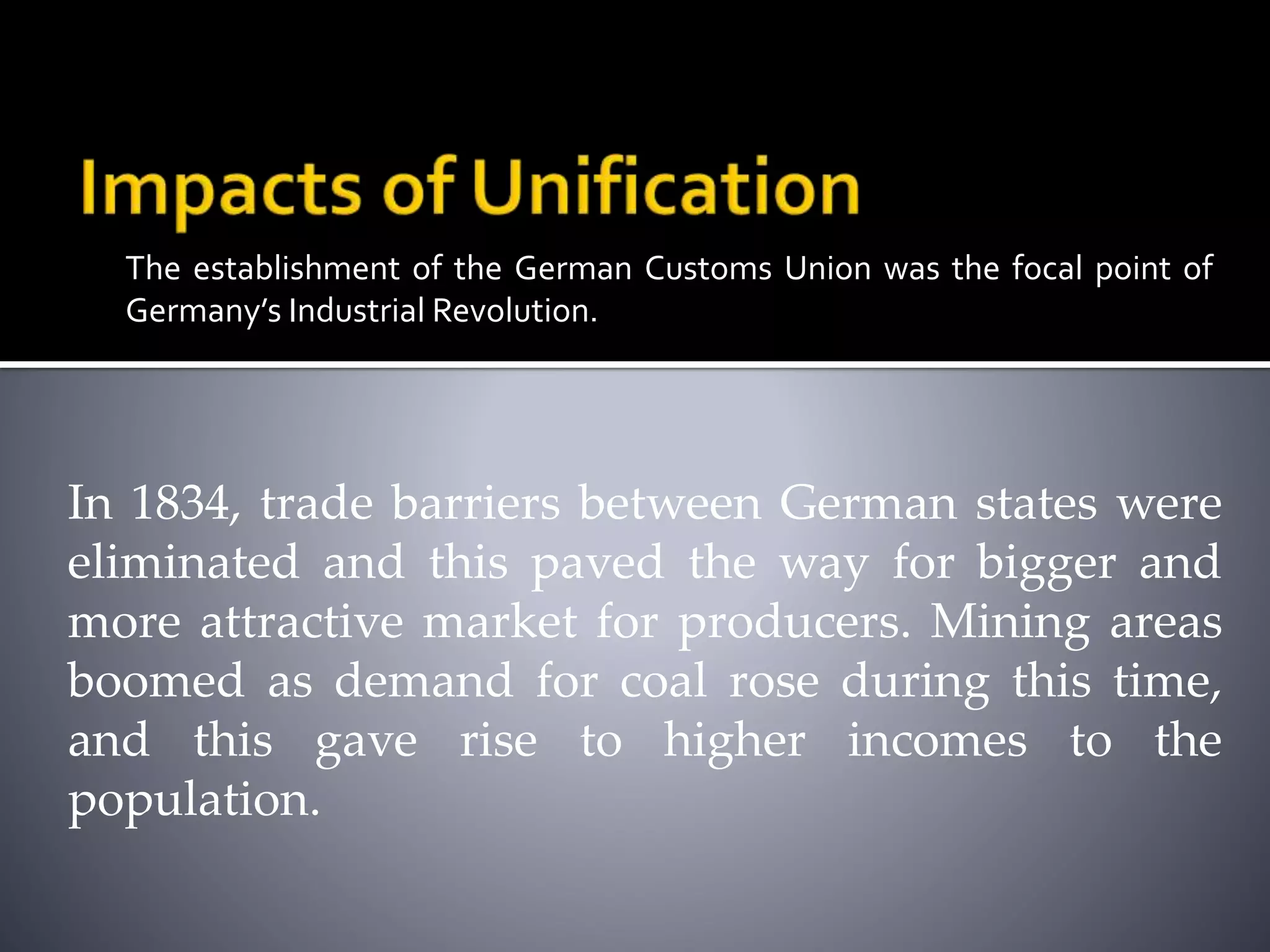 Impacts of the industrial revolution in Germany -Paula, Mariano and ...