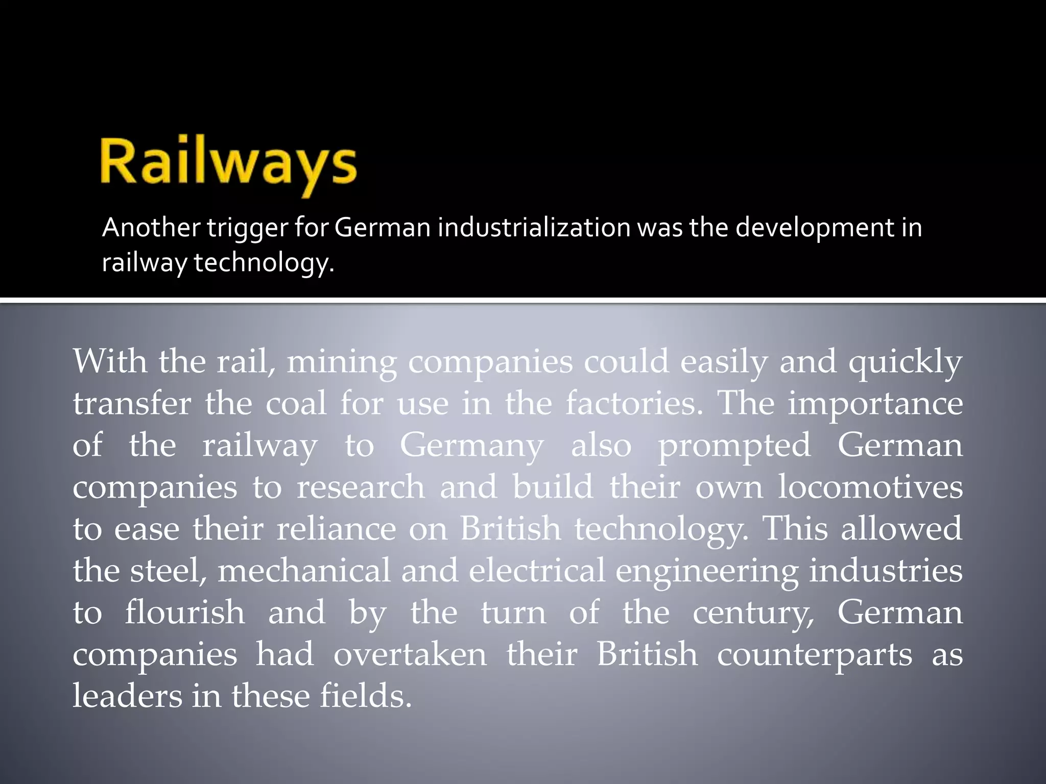 Impacts of the industrial revolution in Germany -Paula, Mariano and ...
