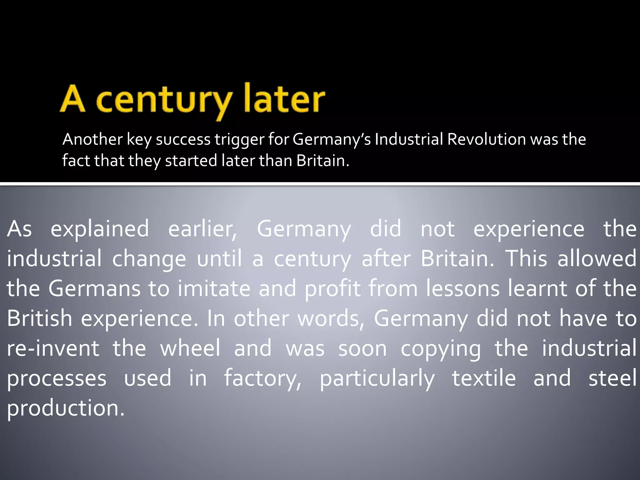 Impacts of the industrial revolution in Germany -Paula, Mariano and ...