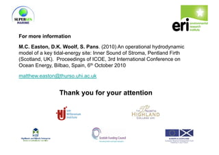 Impacts Of Tidal Stream Power Extraction In An Extreme Flow Environment ...