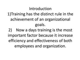 Impacts of training & development in organization performance | PPTX