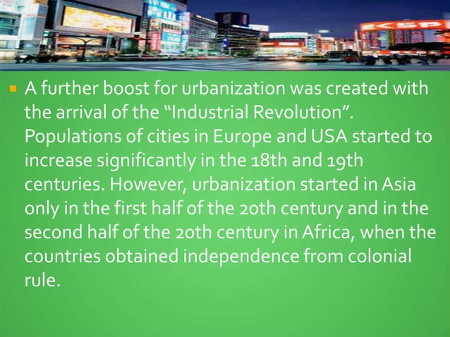 Impacts of Urbanization | PPTX