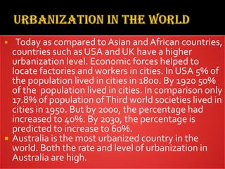 Impacts of Urbanization | PPTX