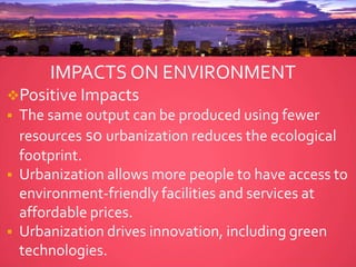 Positive Effects Of Urbanization