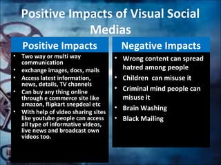 Impacts Of Electronic Visual Media On Society | PPT