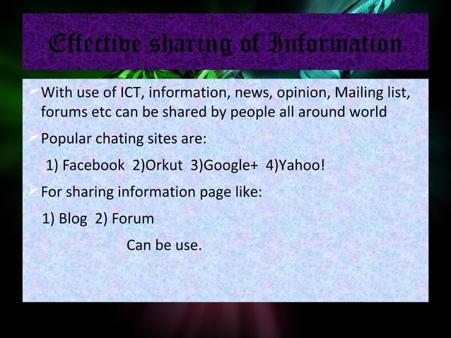 Impact of ICT | PPS | Internet | Computing