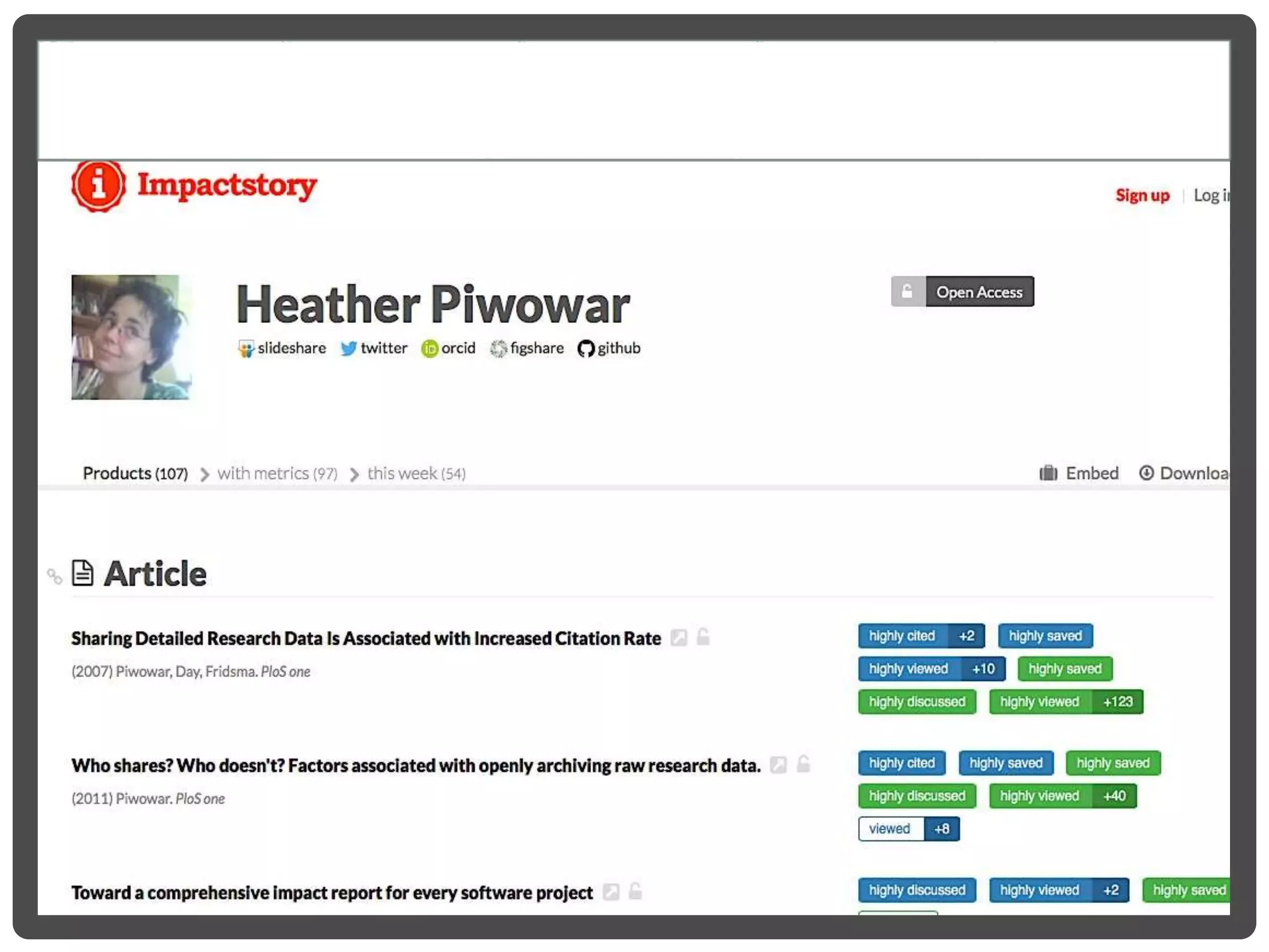 ImpactStory Library lightning talk | PPT