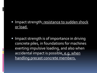 Impact strength in concrete test | PPTX
