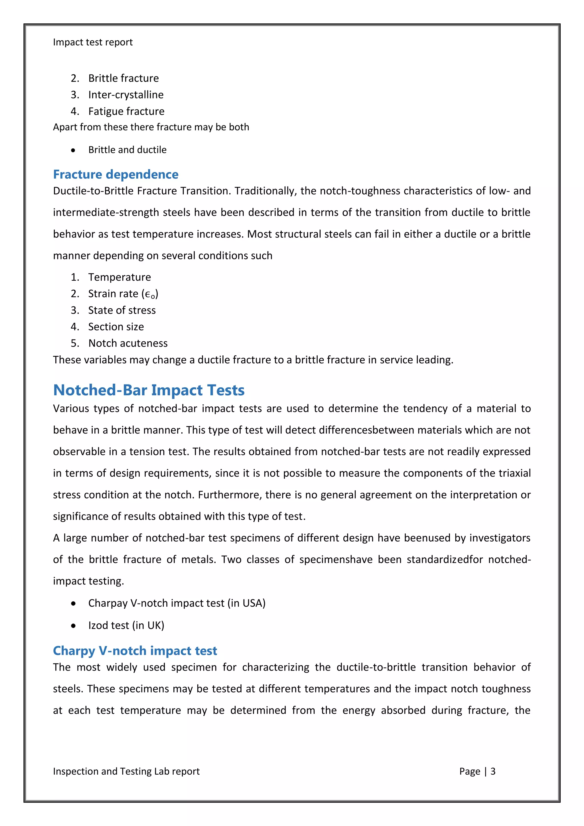 Impact test | DOCX