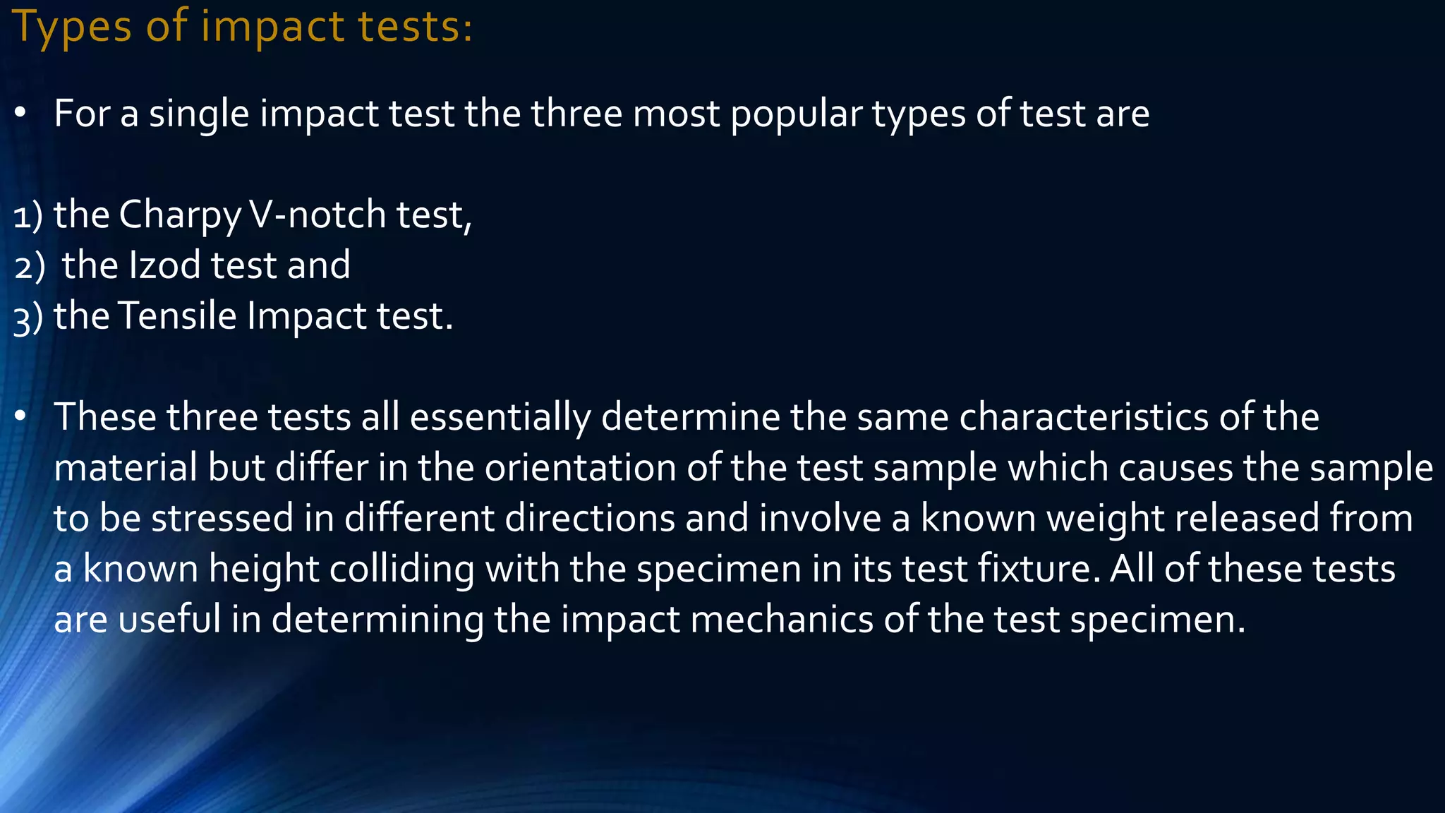 Impact testing | PPTX
