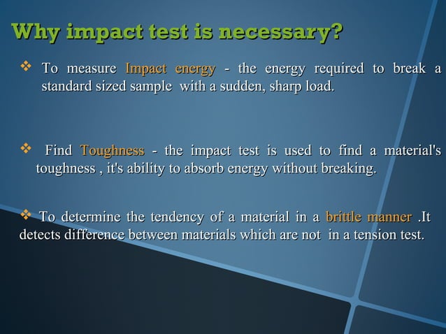 Impact test on metals | PPT