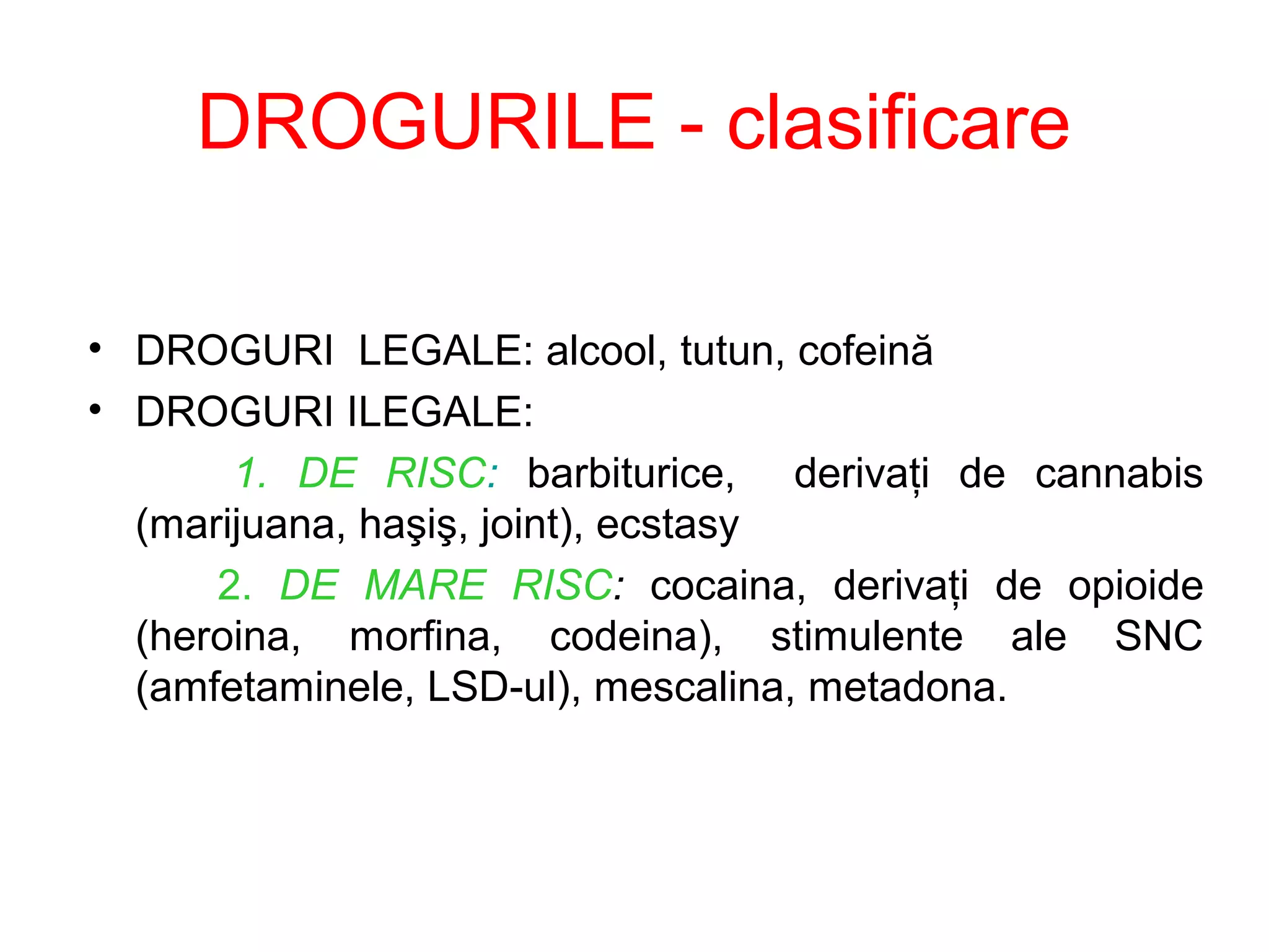 Eudochia PACIU. Impactul consumului de droguri. | PPT