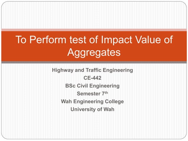 Impact value test | PPT