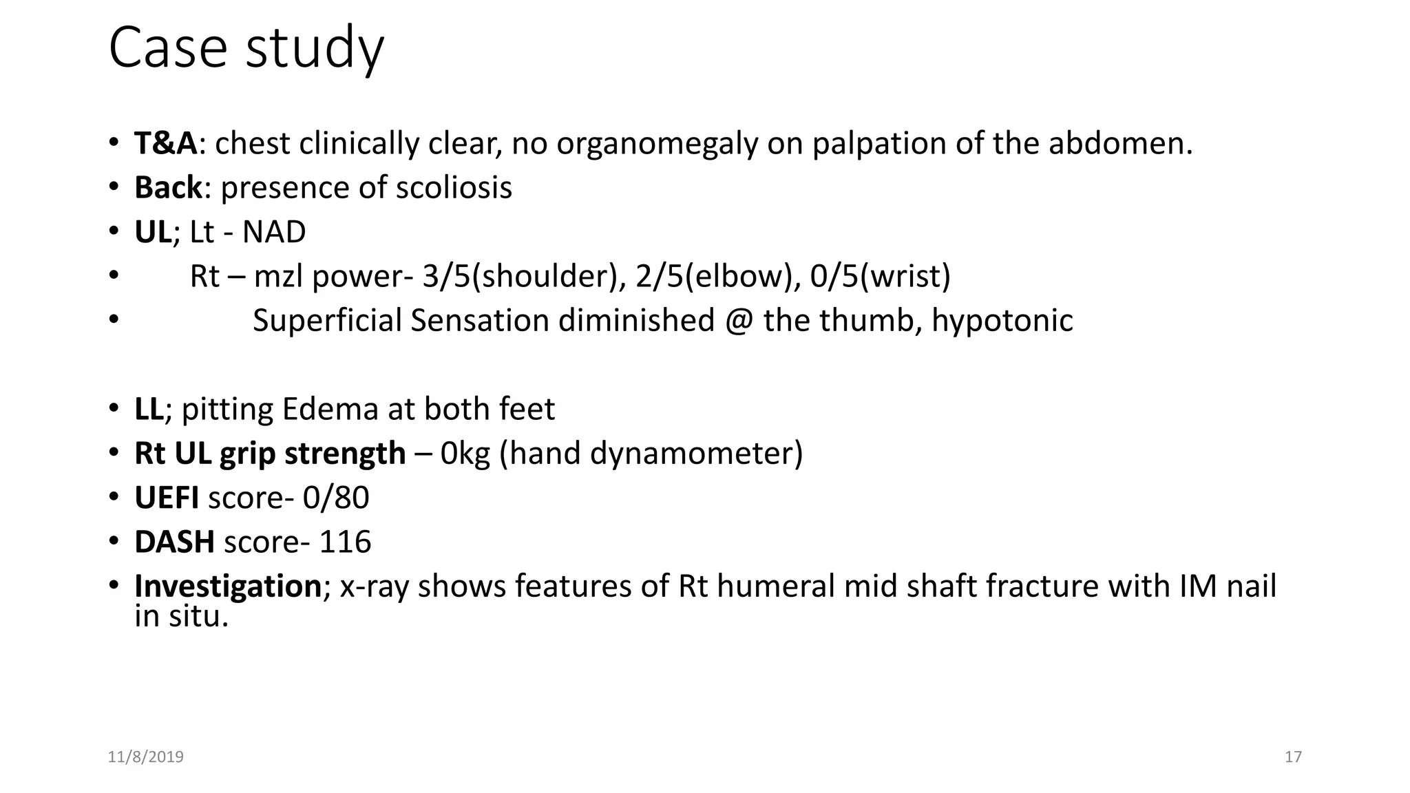 Impaired function of right upperlimb as a post surgical complication in ...
