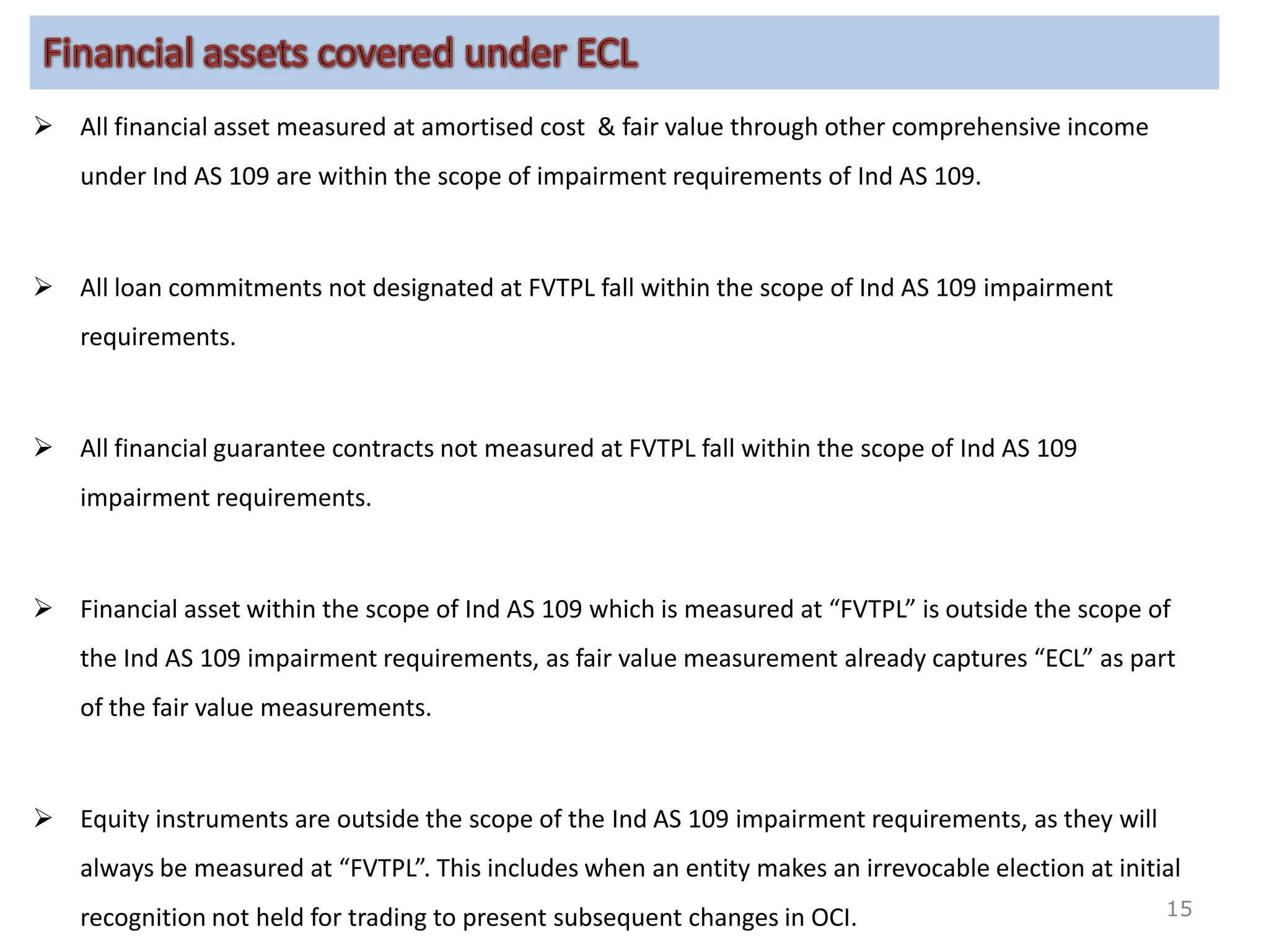 IFRS 9 / Ind AS 109 Impairment of Financial Asset | PDF