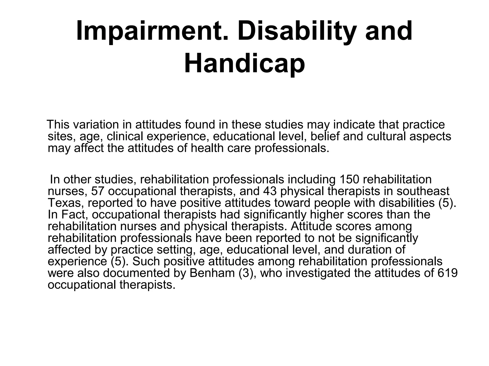 Lecture 15:Impairment, disabilty & handicap-DR.Naif