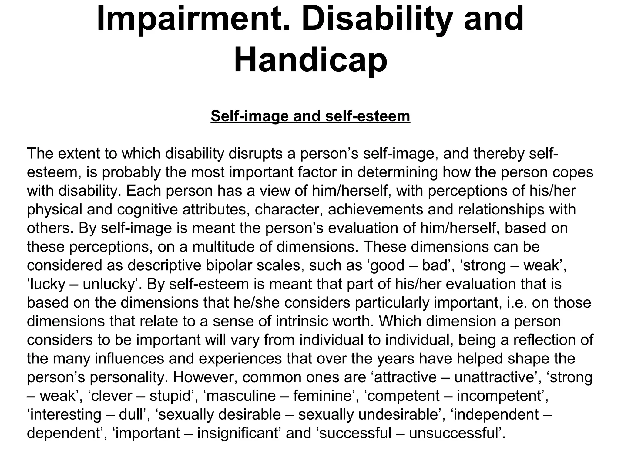 Lecture 15:Impairment, disabilty & handicap-DR.Naif
