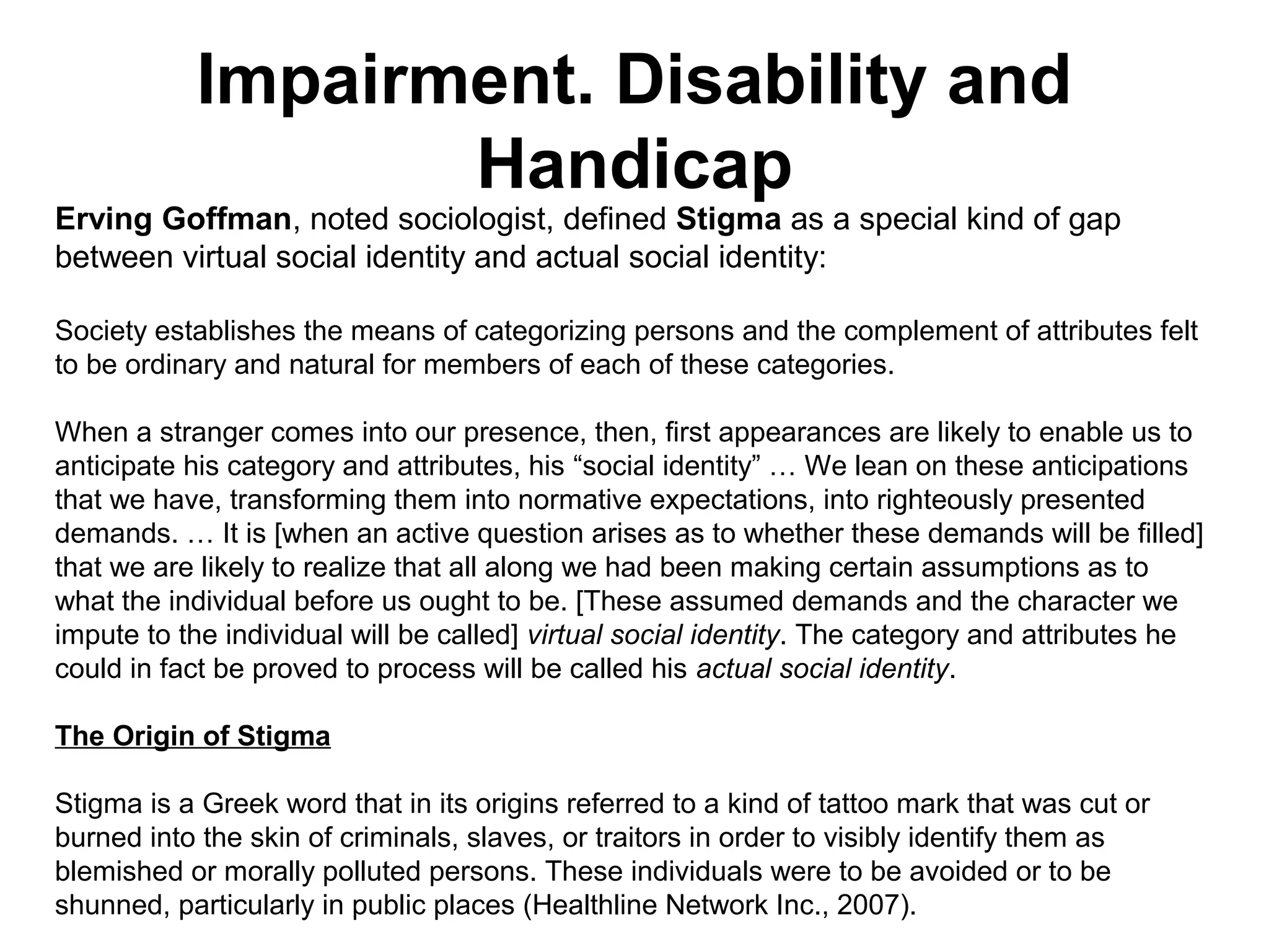 Lecture 15:Impairment, disabilty & handicap-DR.Naif