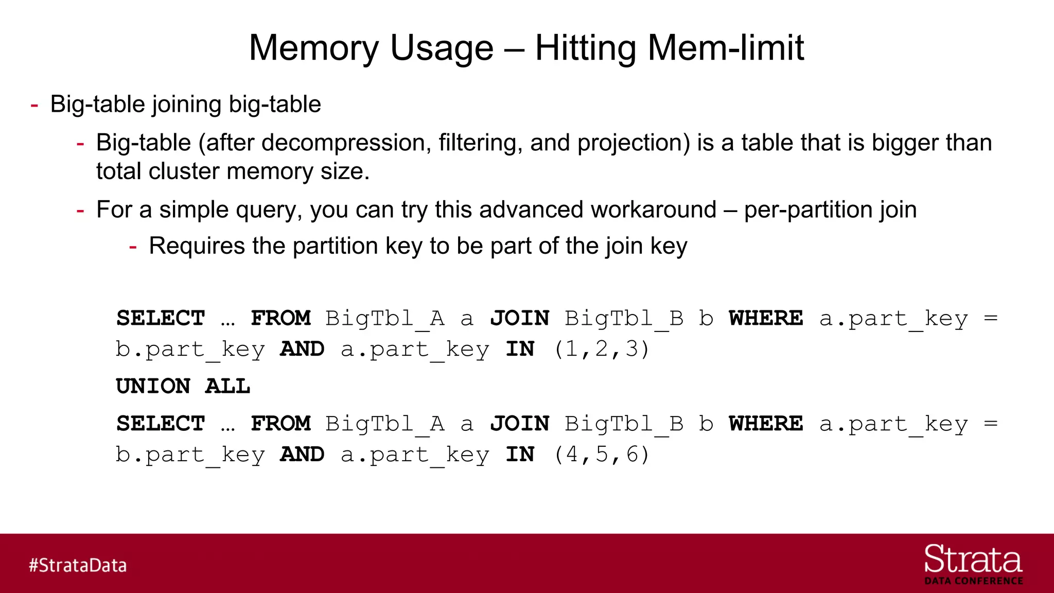 How to use Impala query plan and profile to fix performance issues | PDF
