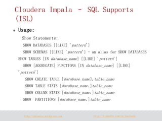 Impala SQL Support | PDF | Databases | Computer Software and Applications