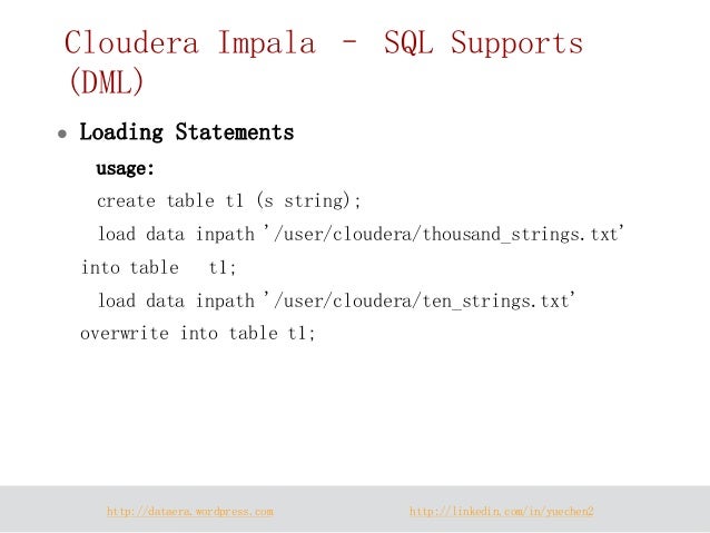 Impala Sql Support 