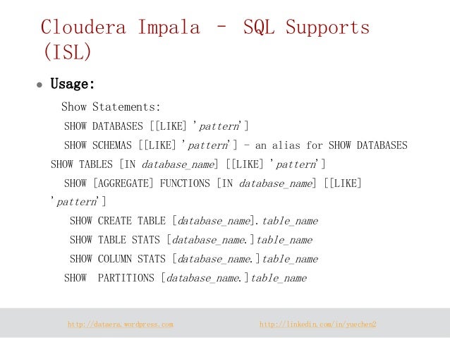 Impala Sql Support 