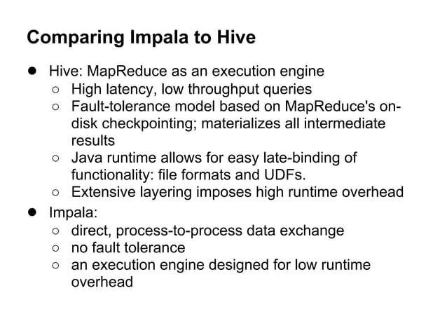 An Introduction To Impala Low Latency Queries For Apache Hadoop Ppt