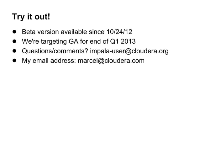 An Introduction to Impala – Low Latency Queries for Apache Hadoop | PPT